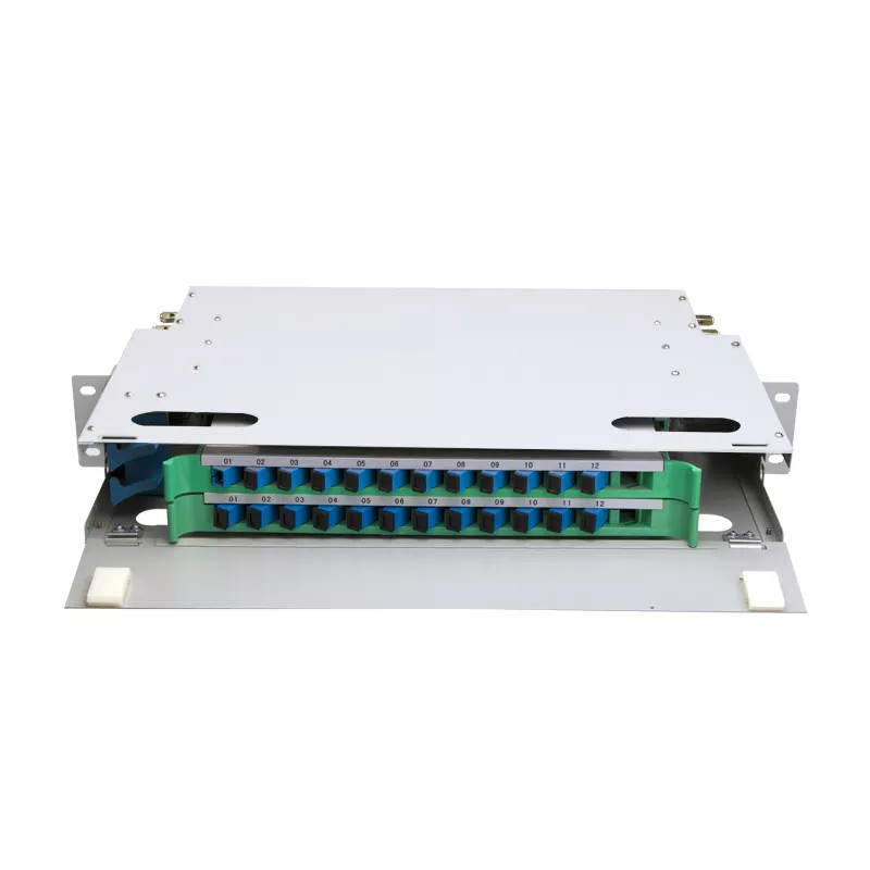 FTTH 1U Fiber Panel 24 Core 19 Inch Rack Patch Panel หน่วย ODF