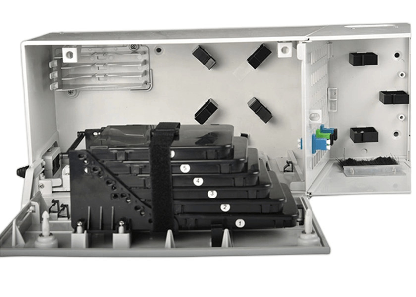 48 Core Fiber Termination Box อะแดปเตอร์ SCAPC Ethernet Terminal Box 48 ...